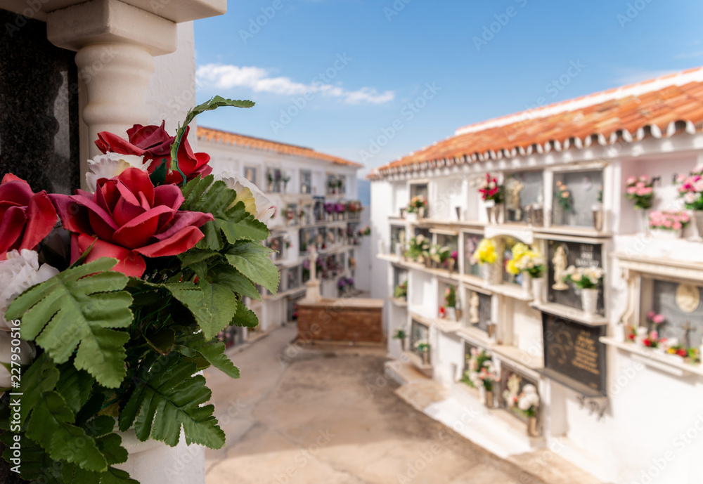 characteristic of the Spanish burial site in the walls, typical graves ...