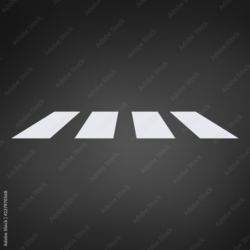 Crosswalk path, pedestrian crossing perspective view vector ...