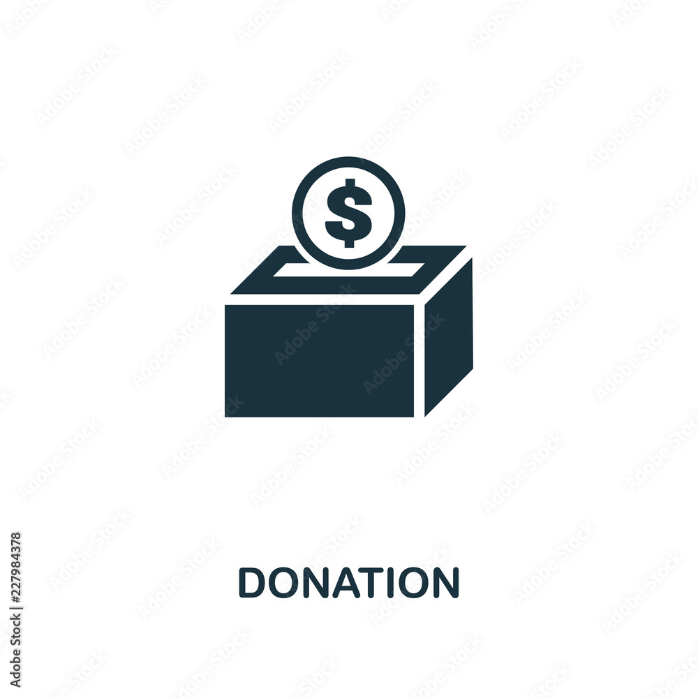 Donation icon. Premium style design from crowdfunding icon collection ...