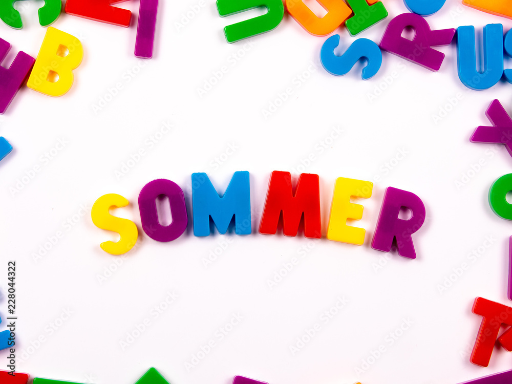 SOMMER in Buchstaben Stock Photo | Adobe Stock