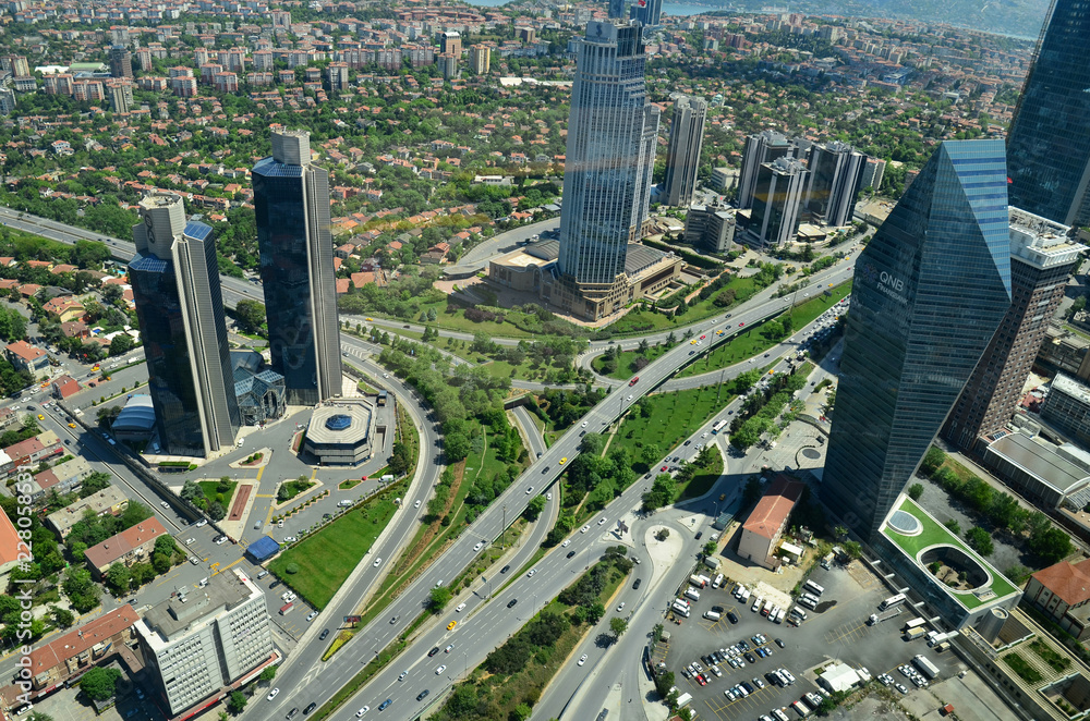 ISTANBUL, TURKEY - MAY 13 2018: Levent District in istanbul ...