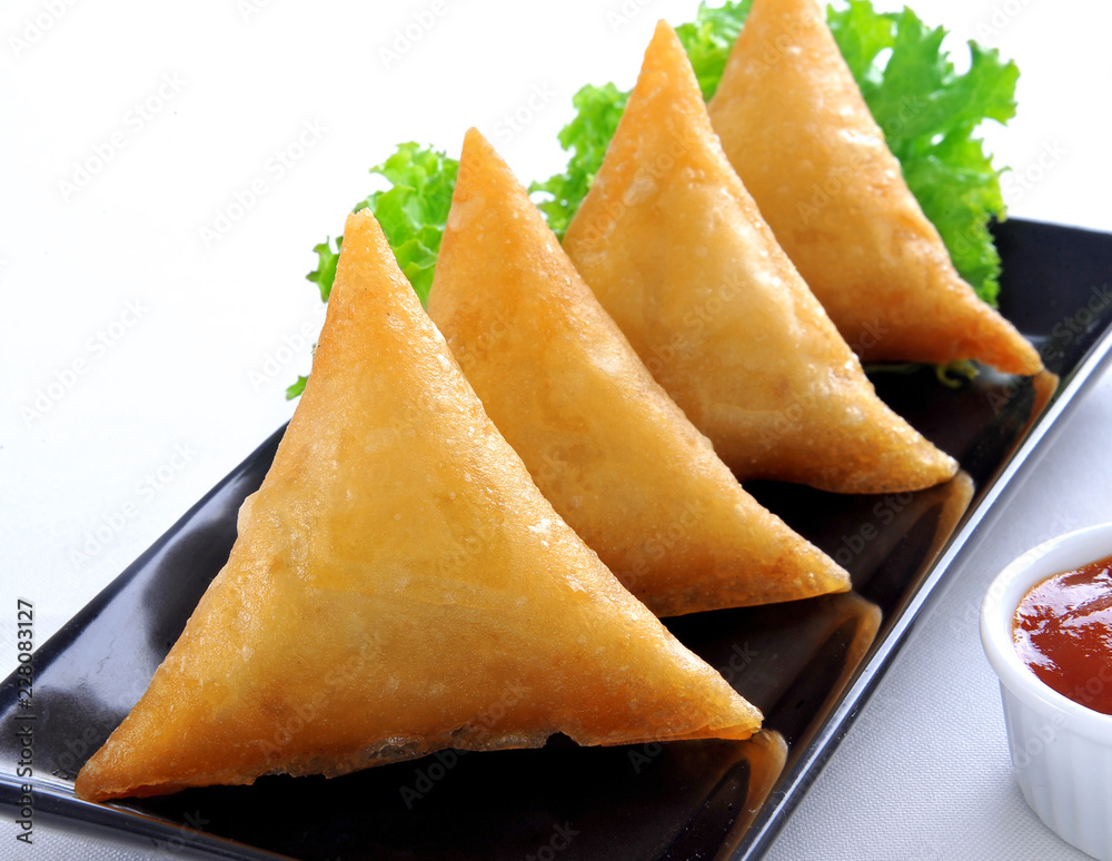 Samosa, Sambusa, Samboksa with a savory filling of chicken, mince ...