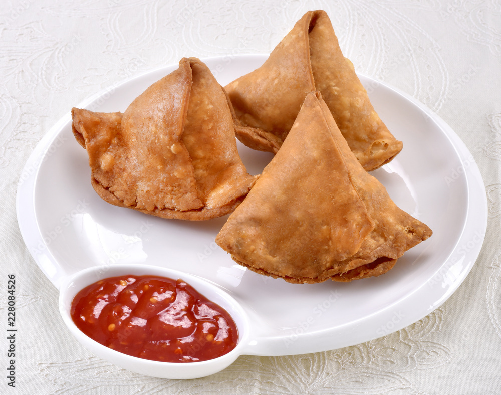 Punjabi Potato Samosa Stock Photo | Adobe Stock