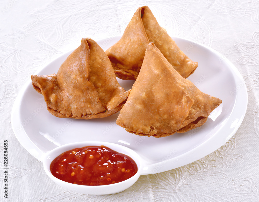Punjabi Potato Samosa Stock Photo | Adobe Stock
