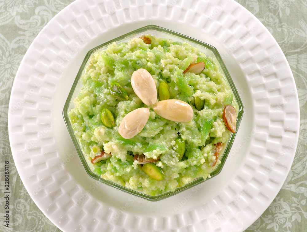 Loki Halwa / Bottle Gourd pudding, Delecious dessert Stock Photo ...