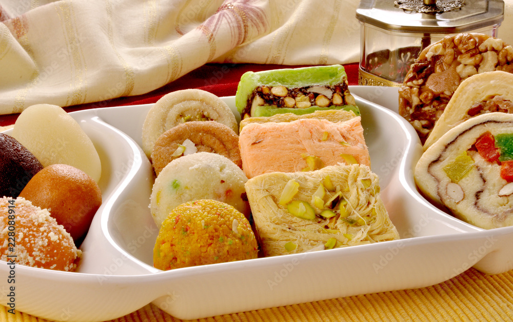Mix Mithai, A Mouth-Watering Combination of Different Variety of Indian ...