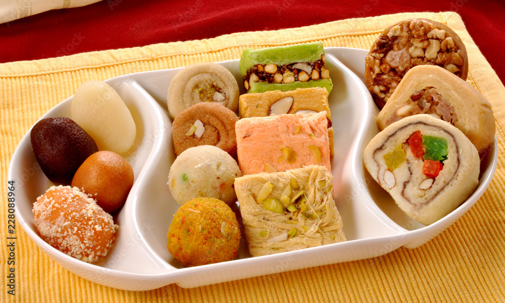 Mix Mithai, A Mouth-Watering Combination of Different Variety of Indian ...