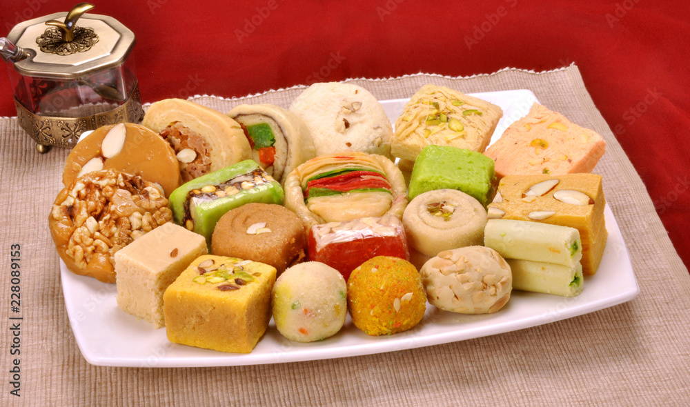 Mix Mithai, A Mouth-Watering Combination of Different Variety of Indian ...