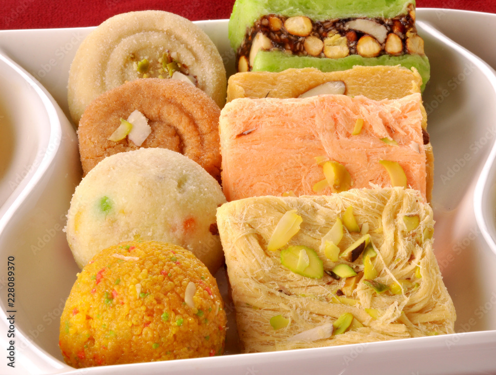 Mix Mithai, A Mouth-Watering Combination of Different Variety of Indian ...