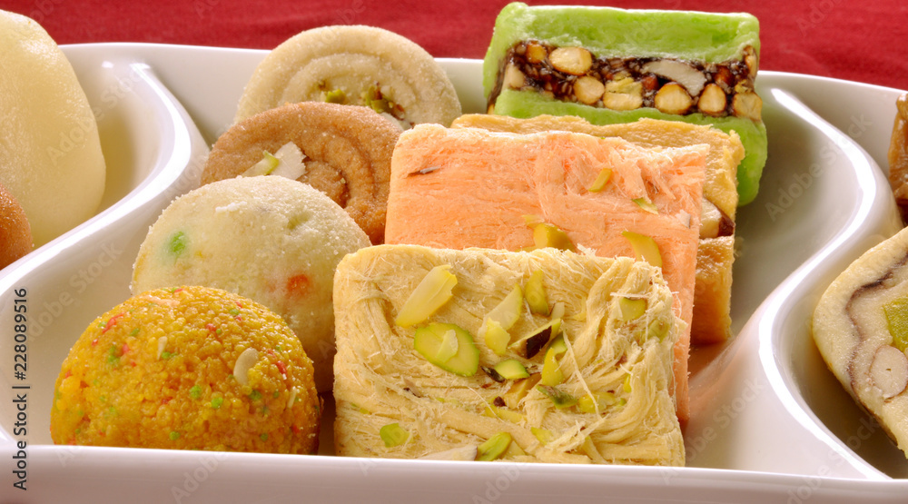 Mix Mithai, A Mouth-Watering Combination of Diffe Variety of Indian ...