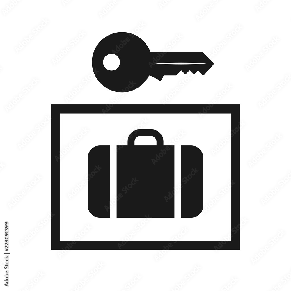 Luggage storage icon. Clipart image isolated on white background Stock ...