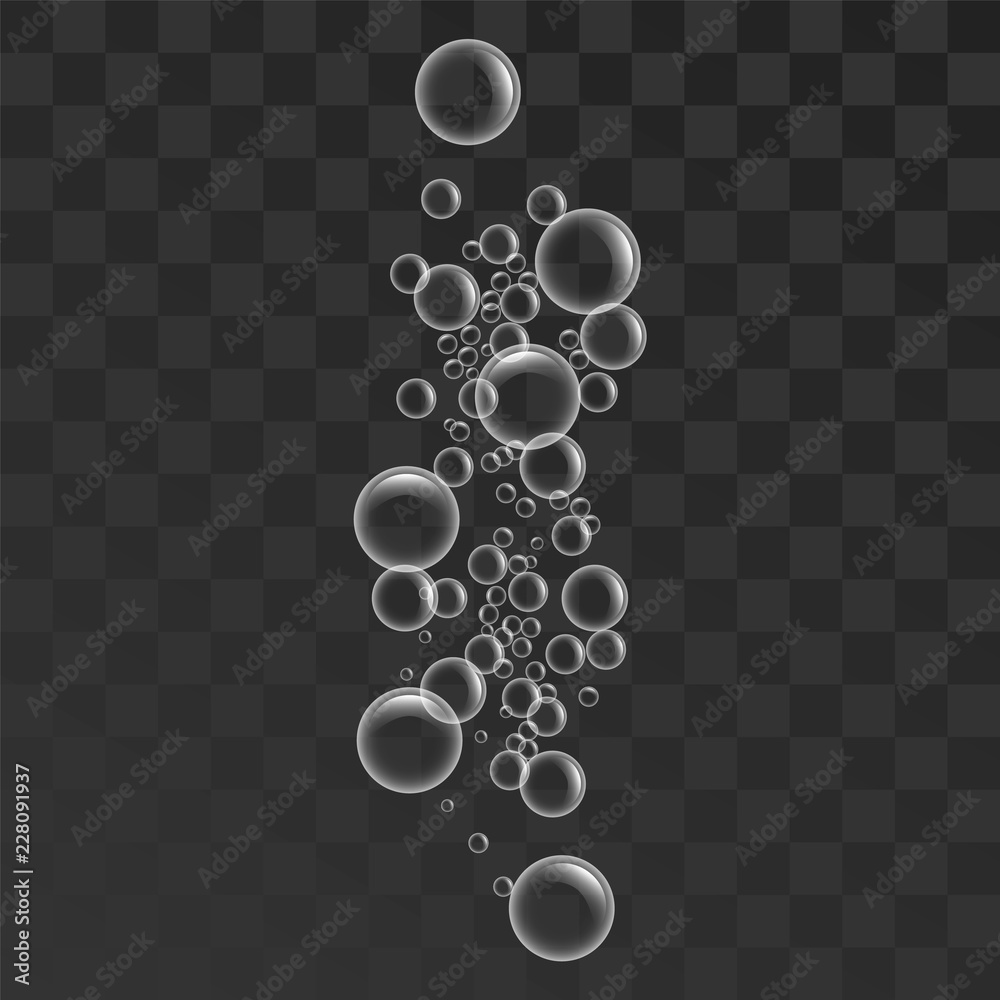 Air bubbles icon. Realistic illustration of air bubbles vector icon for ...