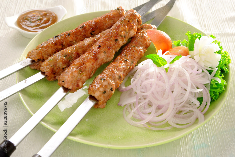 Chicken Reshmi Kabab Stock Photo | Adobe Stock