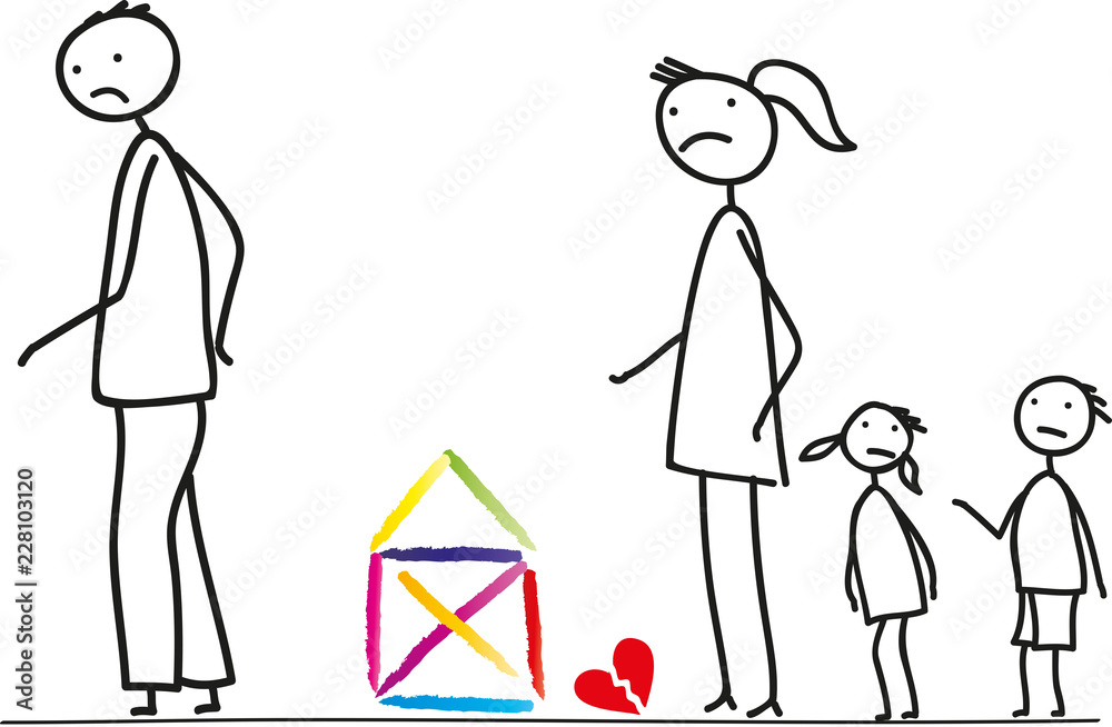 Familie in Trennung, Scheidung der Eltern, Sorgerecht und Umgang für ...