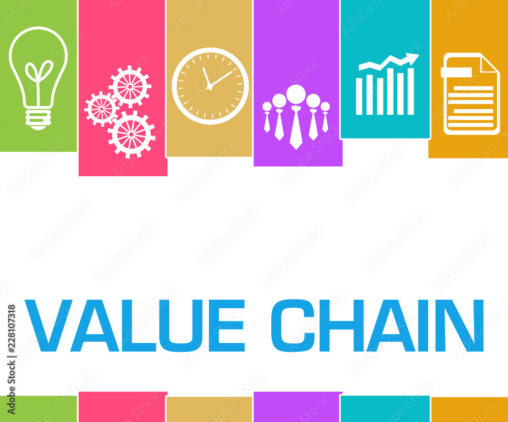 Value Chain Colorful Stripes Symbols Stock Illustration | Adobe Stock