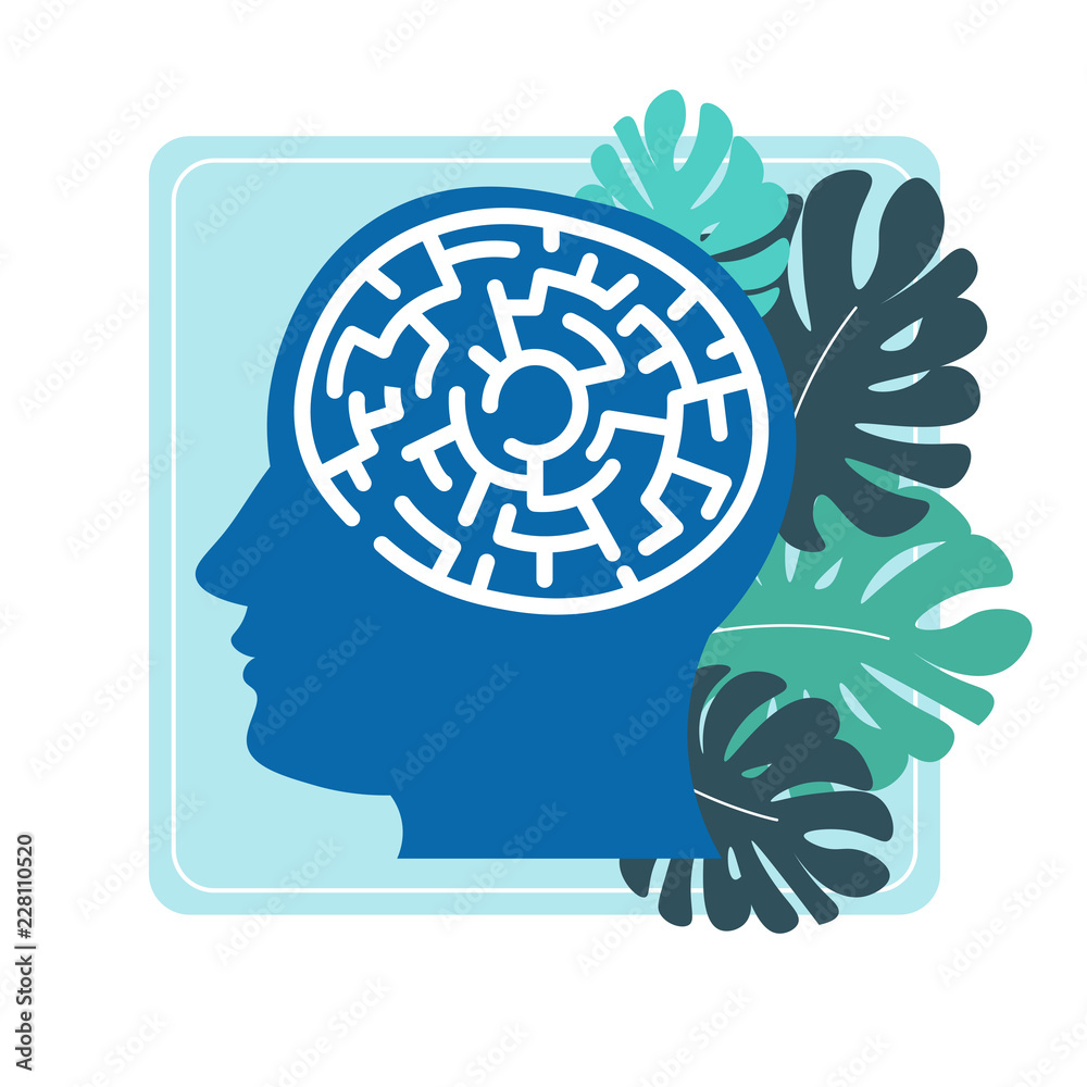 Cartoon Human Brain In Head