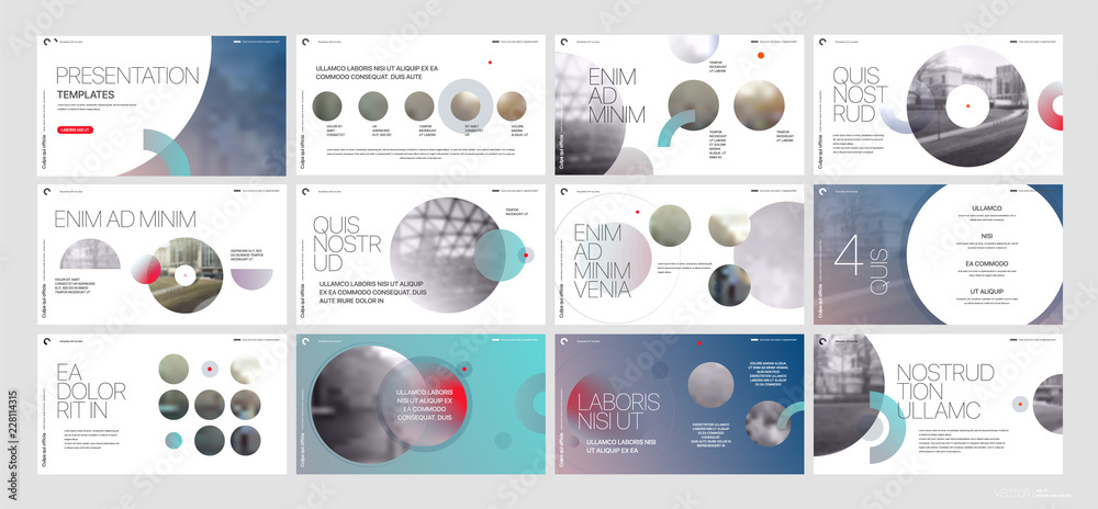 Presentation template. Gradient elements for slide presentations on a ...