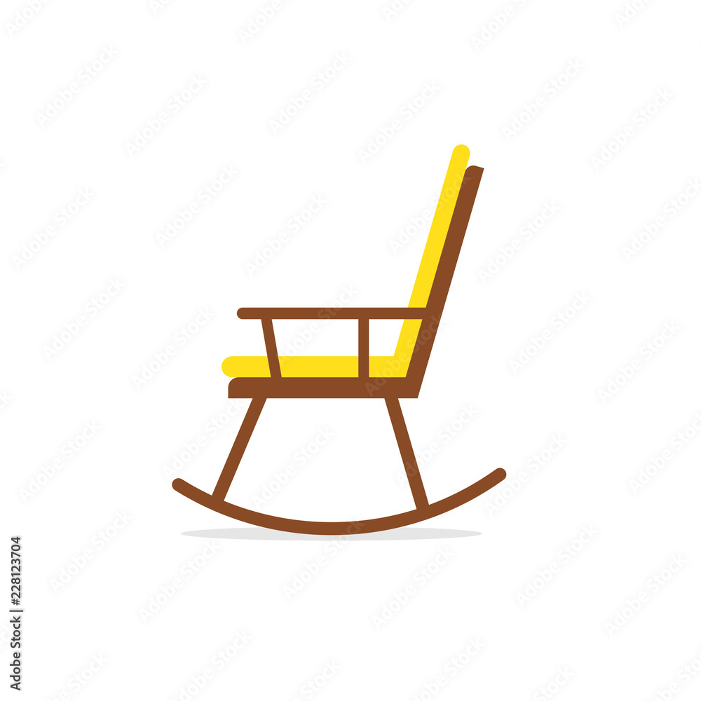Rocking chair icon. Clipart image isolated on white background Stock ...