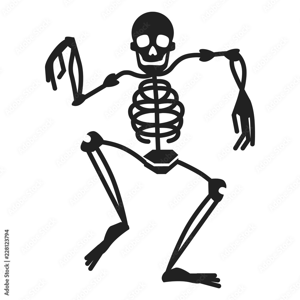 Dancing Skeleton Clip Art Vector