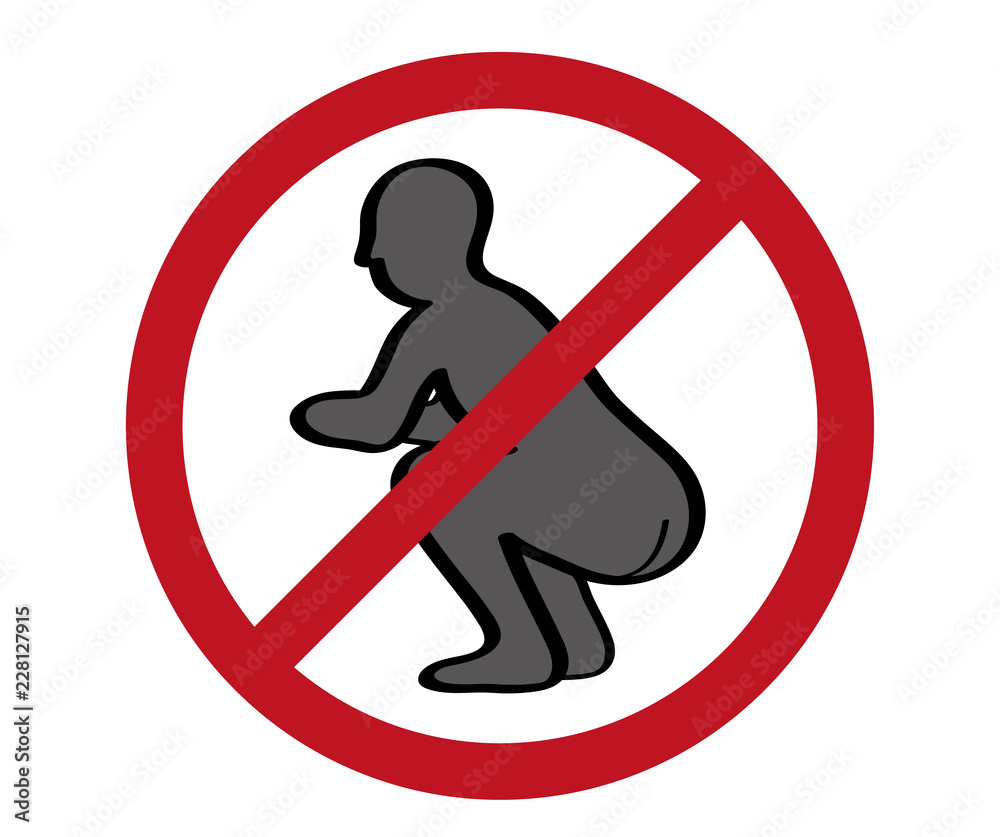 no pooping sign on white background Stock Vector | Adobe Stock