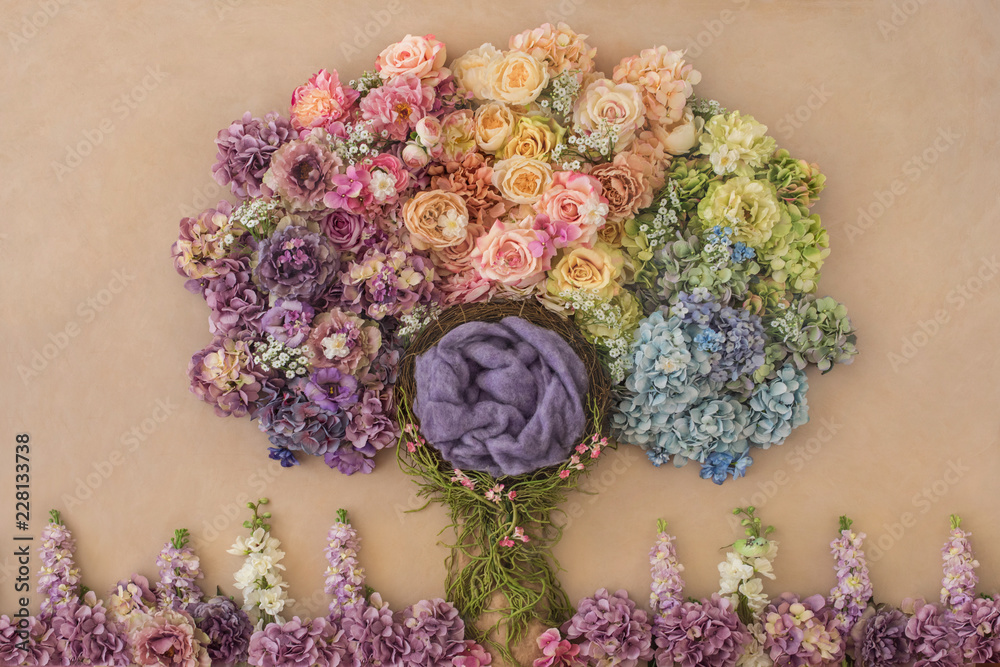 Lovely flower background for newborn baby, concept of newborn baby ...