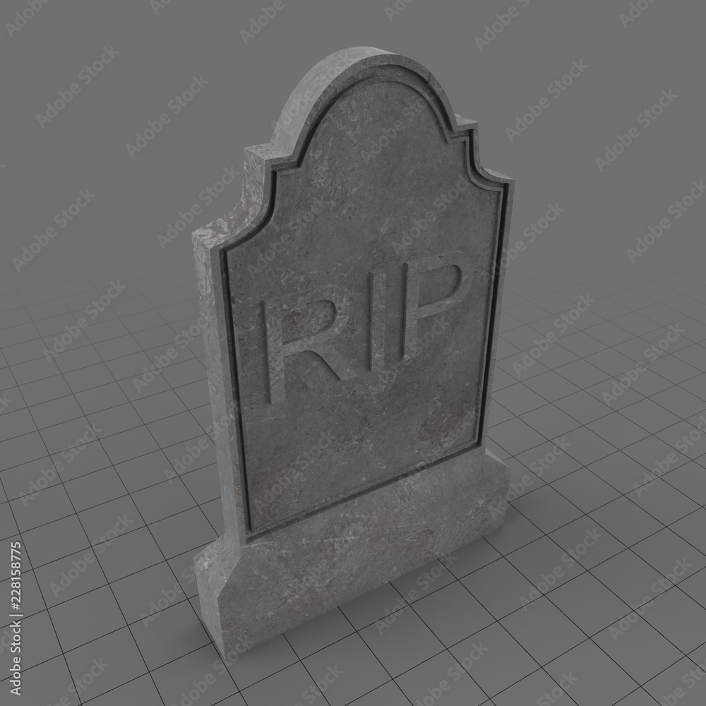 RIP tombstone Stock 3D asset | Adobe Stock