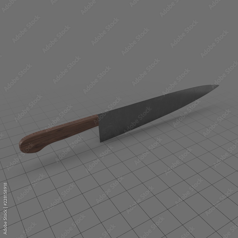 Butcher knife Stock 3D asset | Adobe Stock