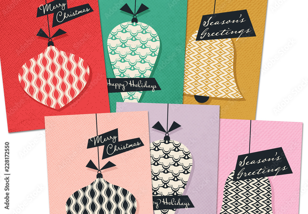 Christmas Card Layout Set Stock Template | Adobe Stock