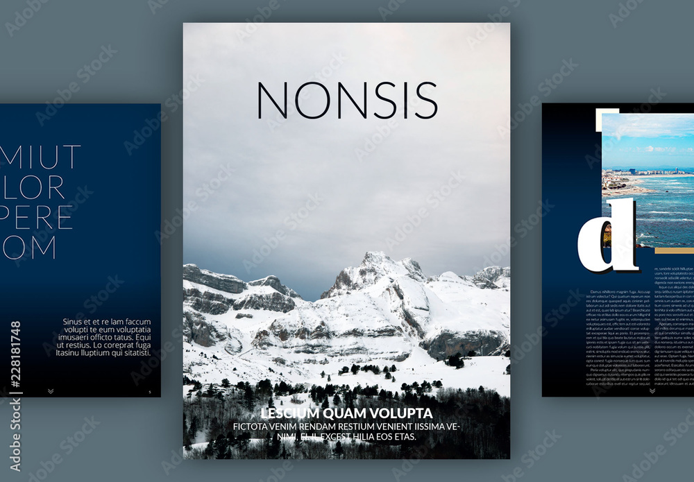 Diseño de revista digital moderna Stock Template | Adobe Stock