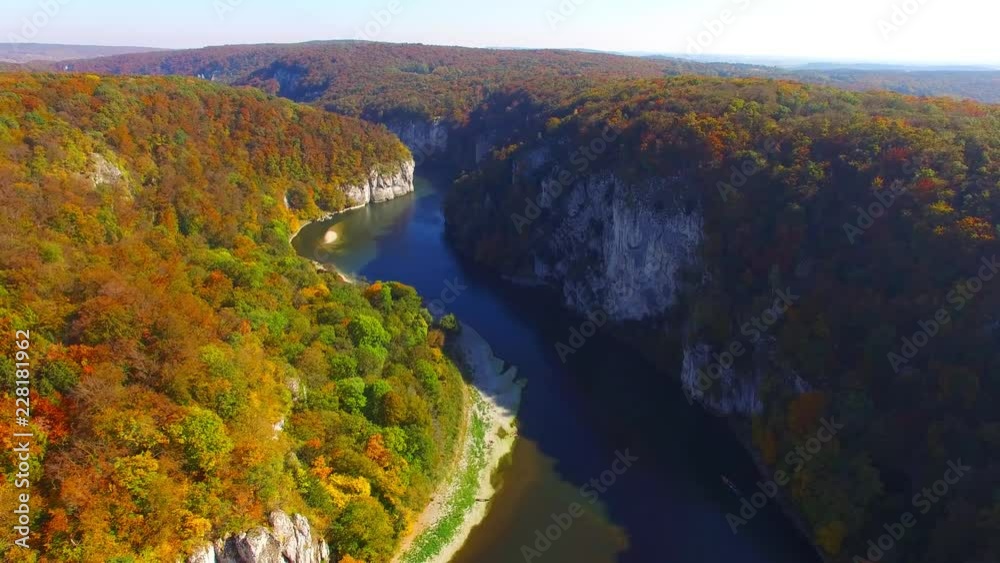 The Danube Gorge - Weltenburg Narrows or Weltenburger Enge. Camera ...