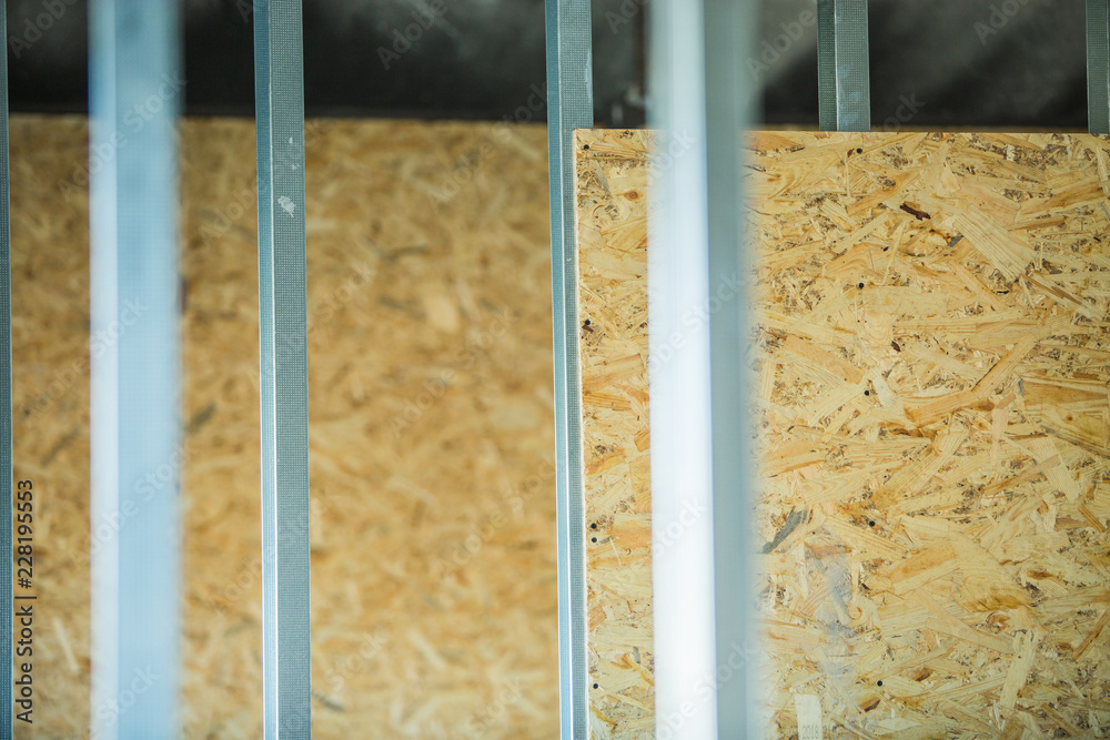 metal frame for plasterboard partitions and walls, installation of ...