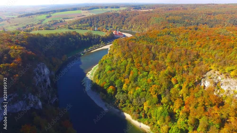 The Danube Gorge - Weltenburg Narrows or Weltenburger Enge. Camera ...