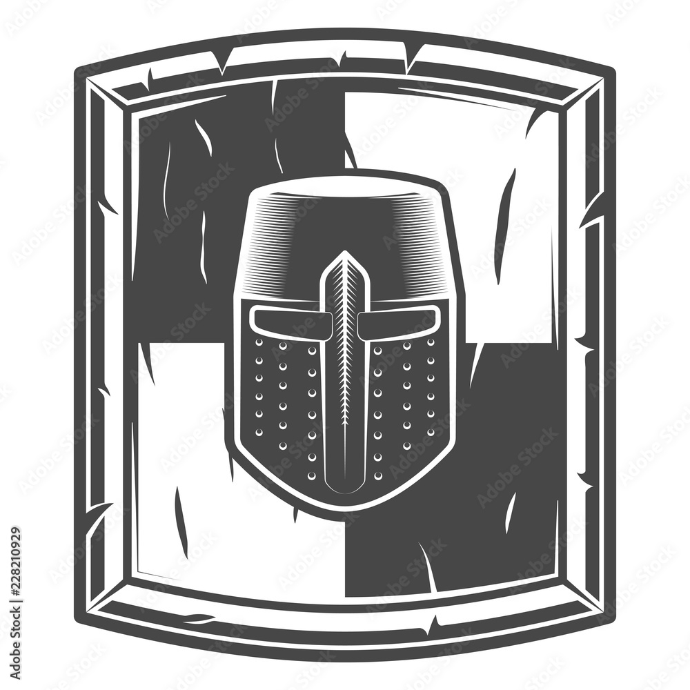 Medieval Knight Shield Drawing
