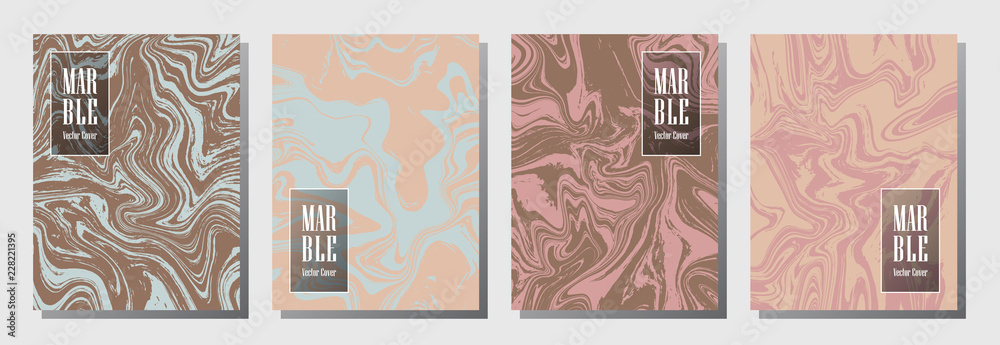 Futuristic journal layouts set. Composition for binder template ...