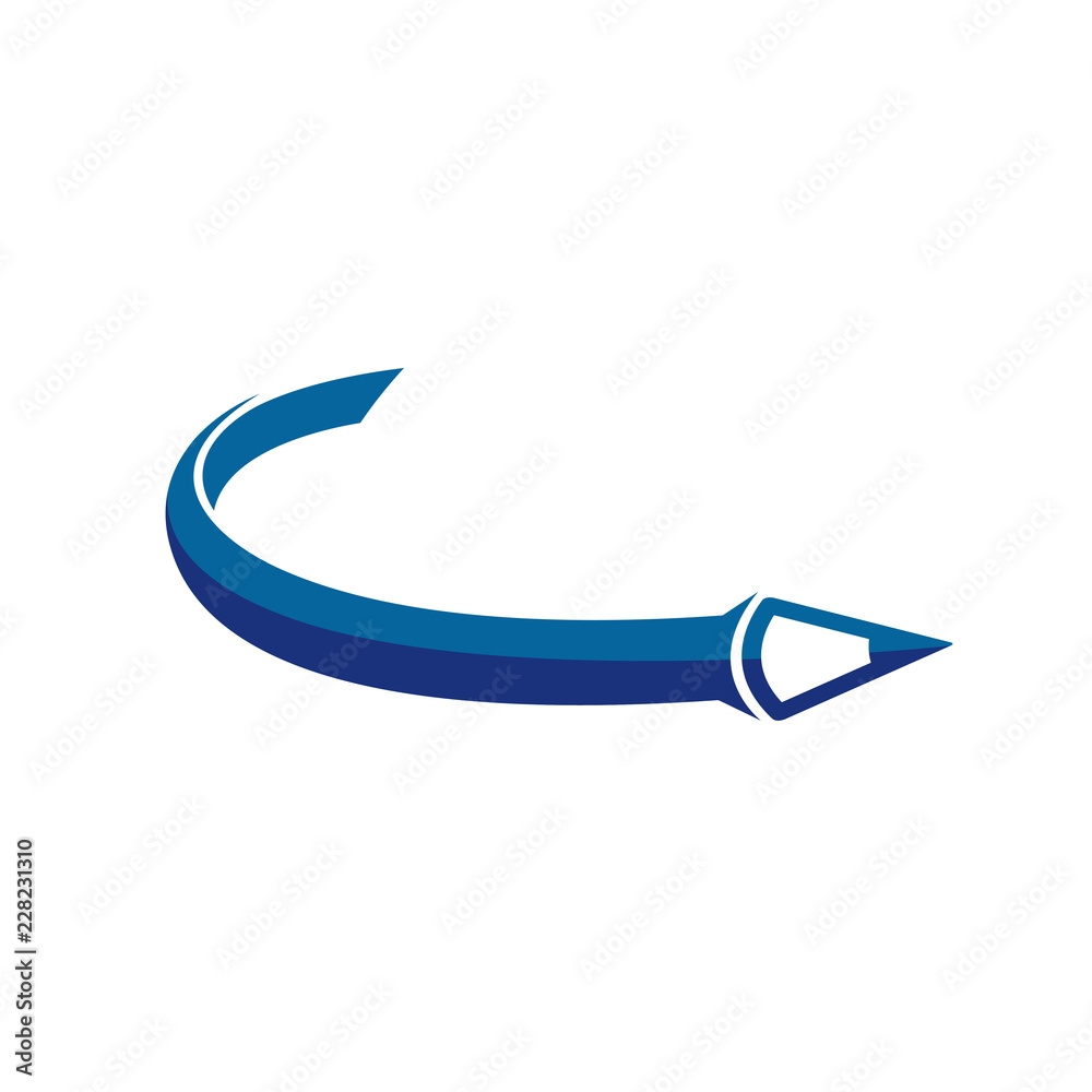 Blue pen logo icon template vector illustration Stock Vector | Adobe Stock