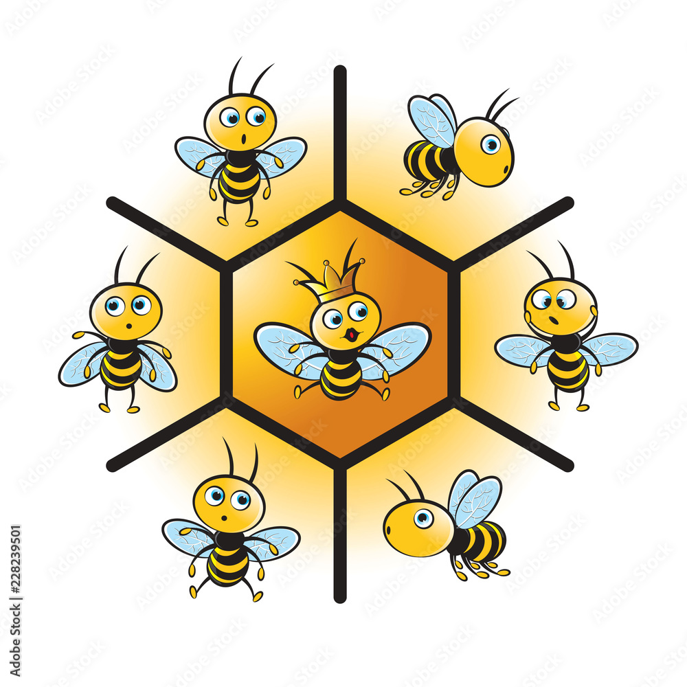 Animated Bees Flying