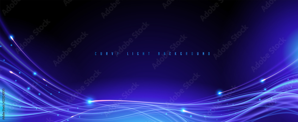 Curvy Light Trails Background Stock Vector | Adobe Stock