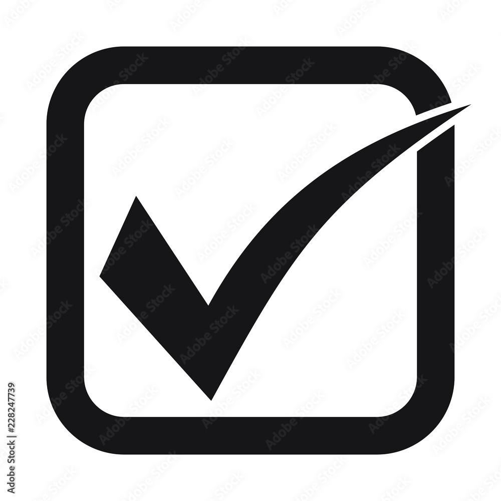 heck icon. Checkmark vector. Approved symbol. Ok icon. Check button ...