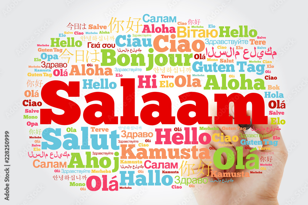 SALAAM (Hello Greeting in Persian,Farsi) word cloud in different ...