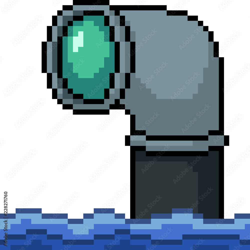vector pixel art submarine scope Stock Vector | Adobe Stock