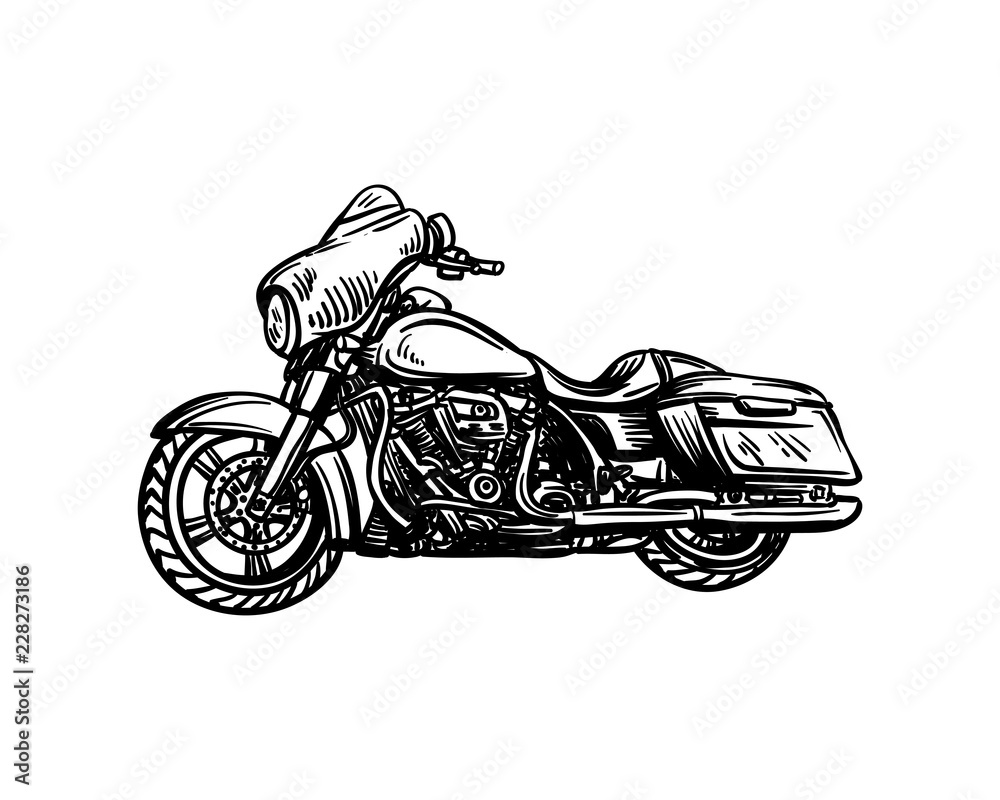 Harley Motorcycle Vector