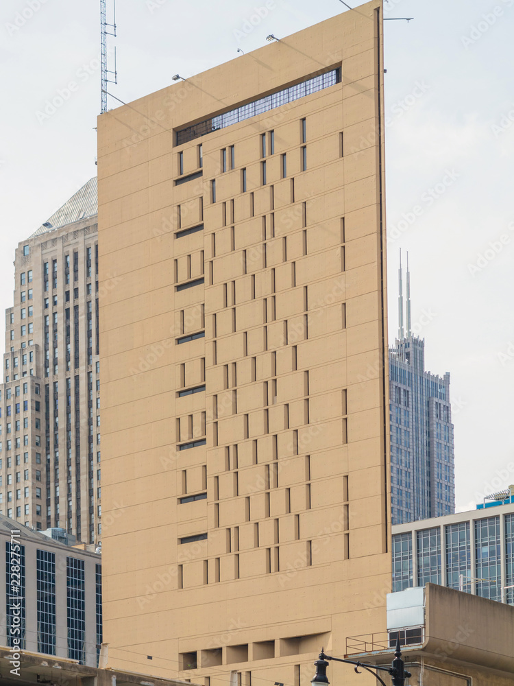 Metropolitan Correctional Center and Sears tower, Chicago,Illinois, USA ...