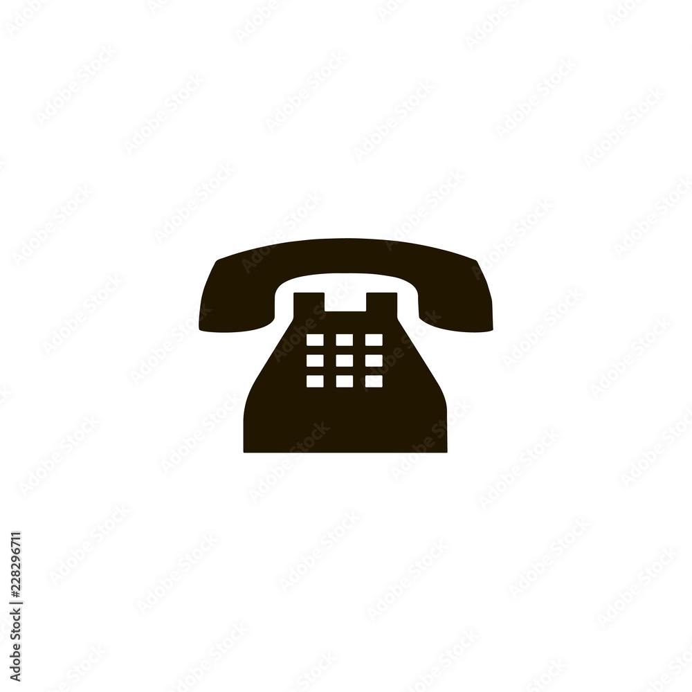 Telephone reciver vector icon, flat design best vector icon. Black ...