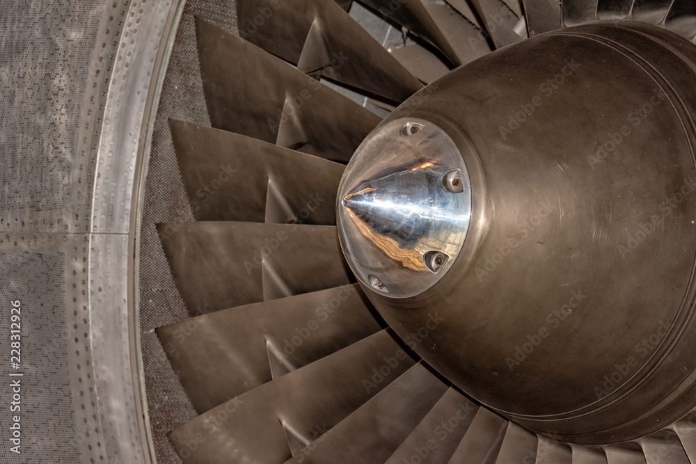 Jet Airplane turbine engine Stock Photo | Adobe Stock