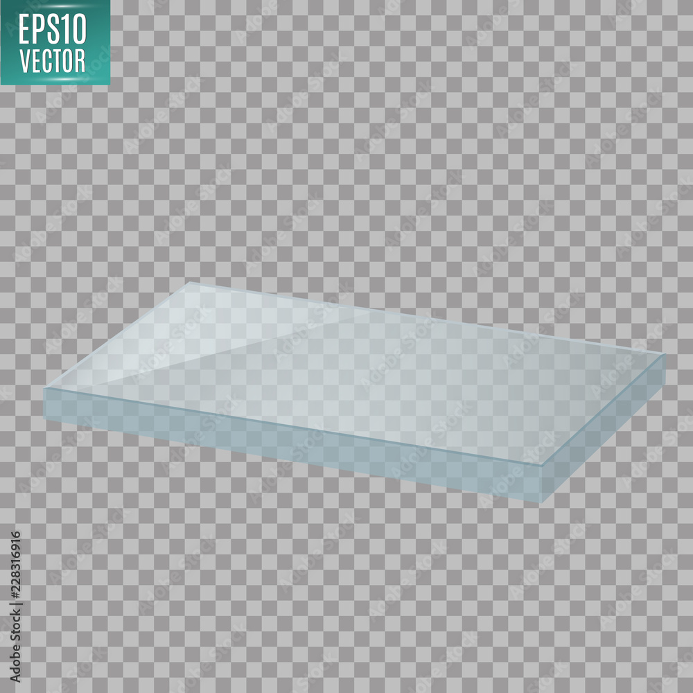 Glass isolated on transparent background. Sheet glass. Vector ...