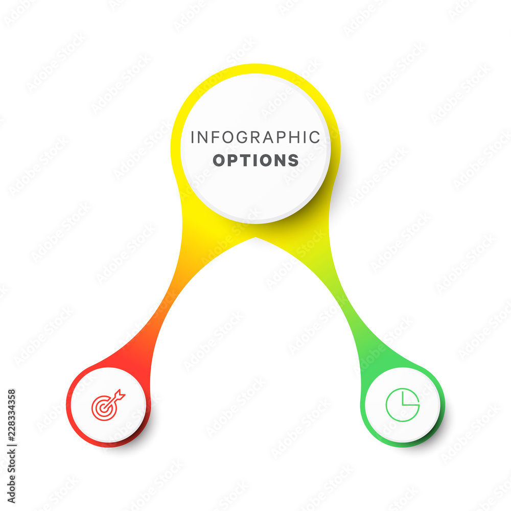 simple two options design layout infographic template. process diagram ...