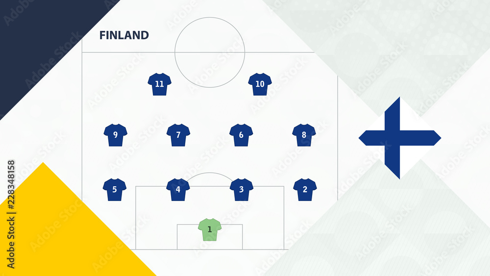Finland team preferred system formation 4-4-2, Finland football team ...