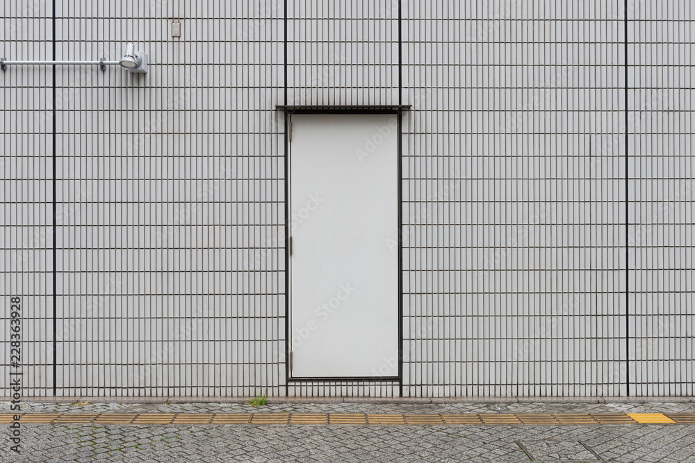 sidewalk by street wall & door Stock Photo | Adobe Stock