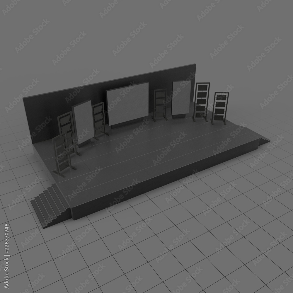Indoor concert stage Stock 3D asset | Adobe Stock