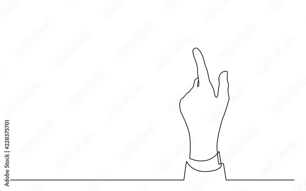 continuous line drawing of hand pointing with index finder Stock Vector ...